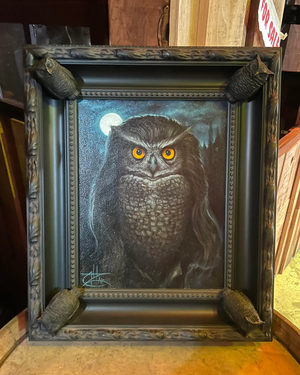 Original Chet Zar Framed Oil Painting – mysticmuseum